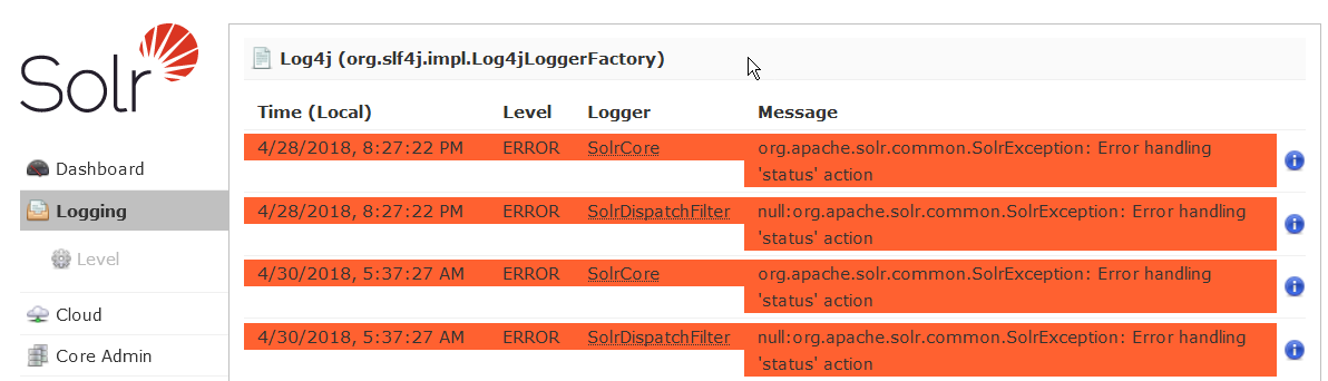 Solr Logs - SearchStax Managed Search Docs