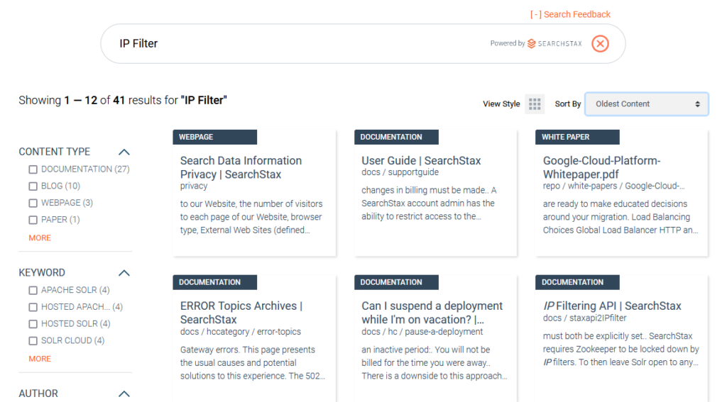 Search UI App - SearchStax Site Search Docs Search UI App - SearchStax Site Search Docs