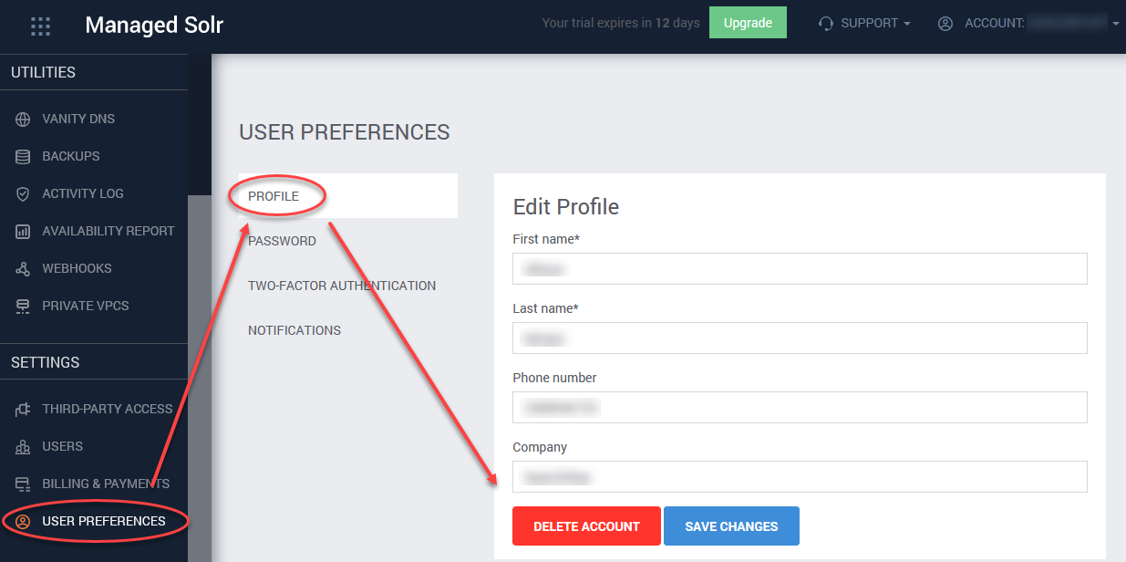 Account Setup - SearchStax Docs