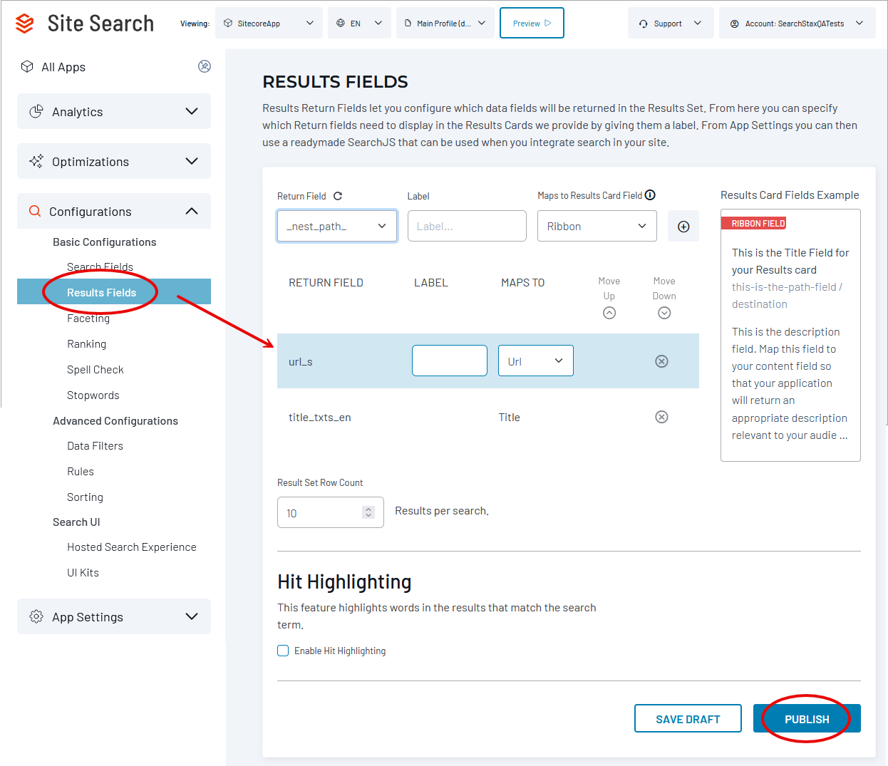 Sitecore Module 3.0.0 - SearchStax Site Search Docs