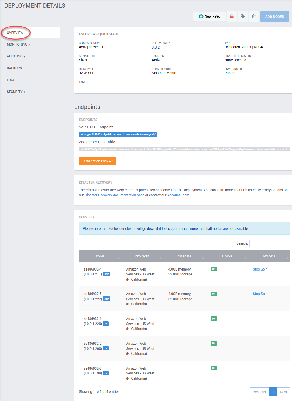 Dedicated Deployments - SearchStax Docs