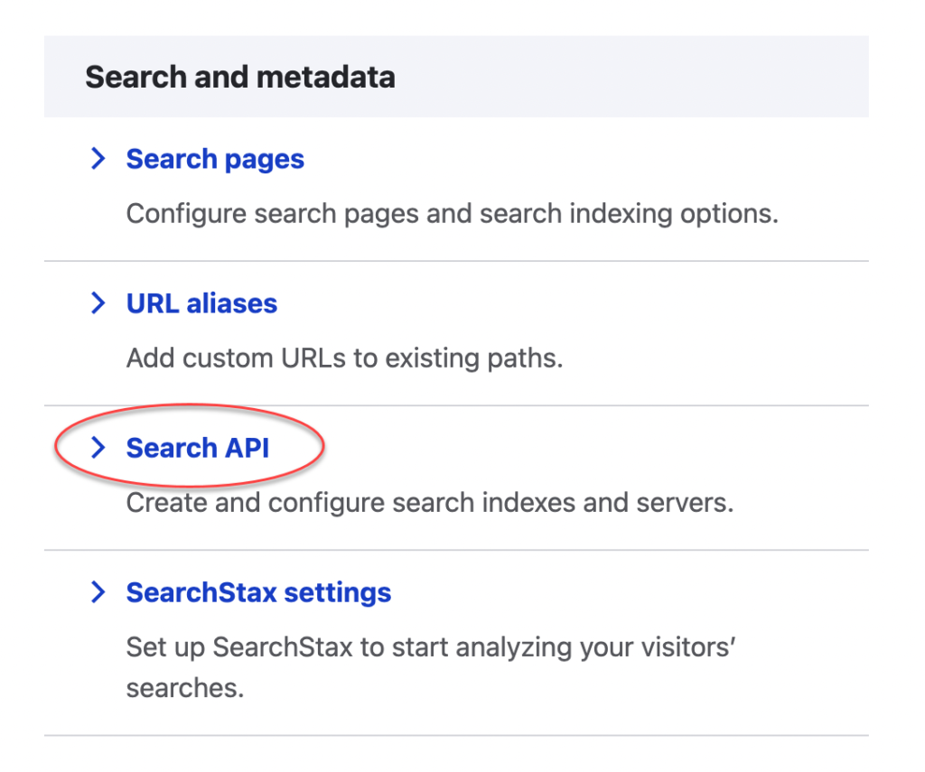 Set Up Drupal Module - SearchStax Site Search Docs