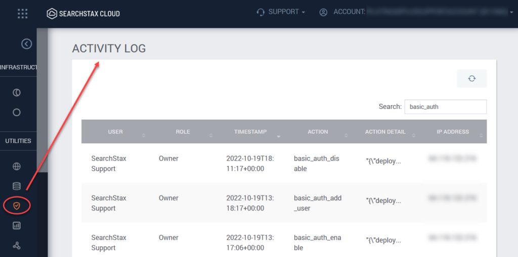 Logs - SearchStax Docs