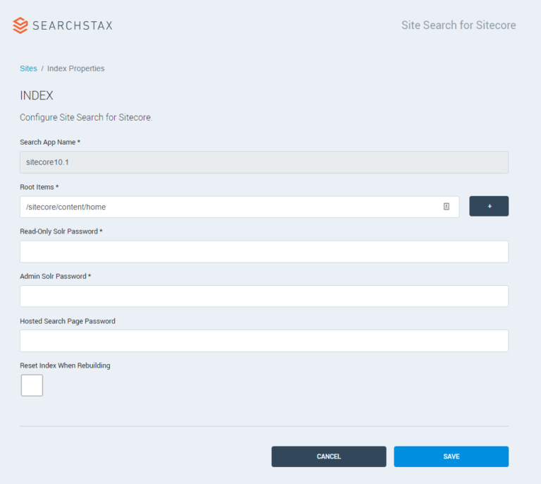 Sitecore Module 3.0.2 - SearchStax Site Search Docs